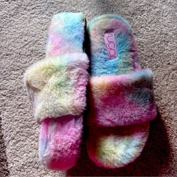 Sugar | Shoes | Fluffy Sugar Slides | Poshmark